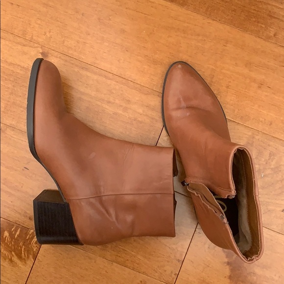 Sam Edelman | Shoes | Sam Edelman Tan Leather Ankle Boots | Poshmark